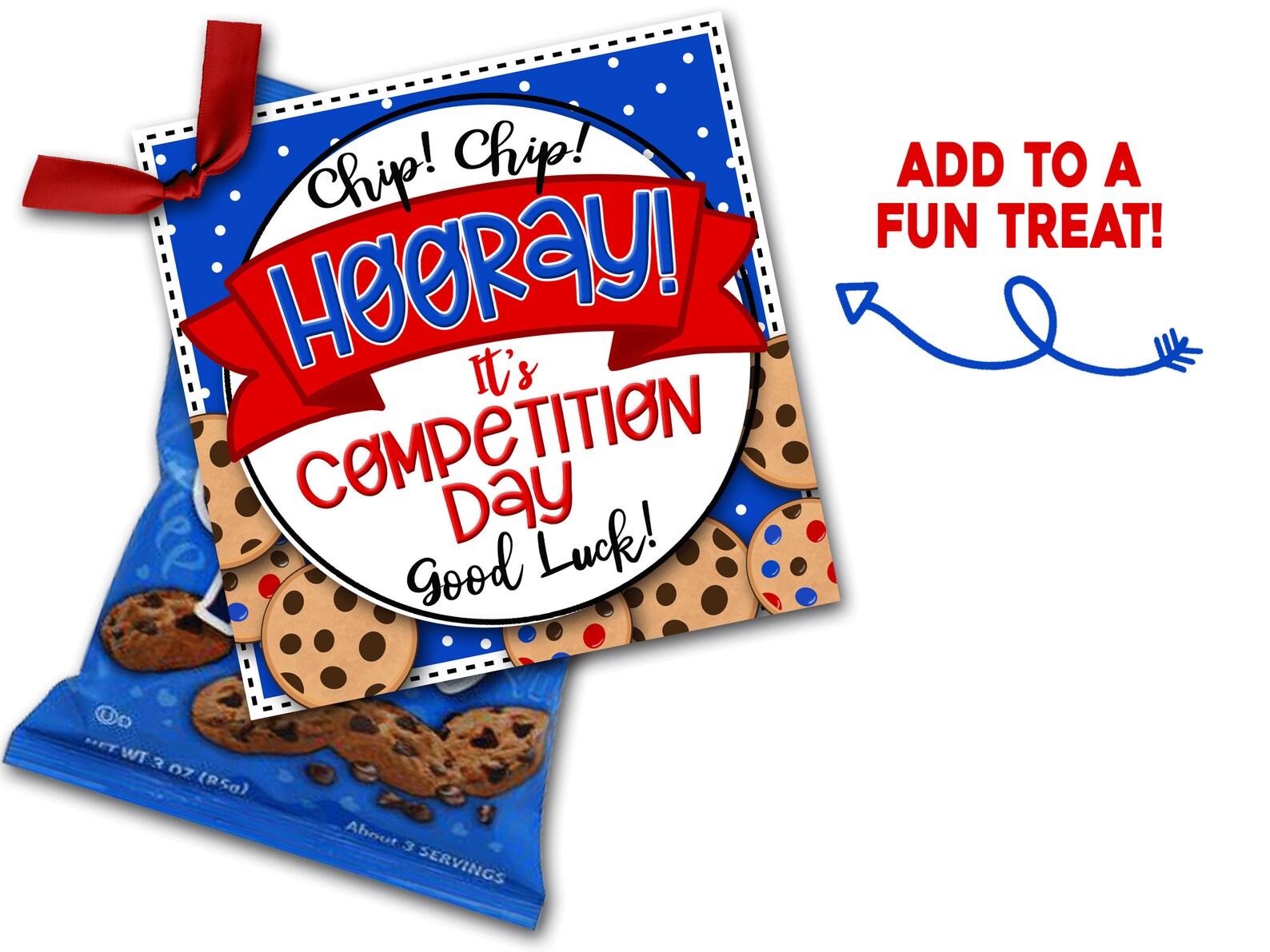 Competition Treat Tag Chip Chip Hooray It's Competition - Etsy