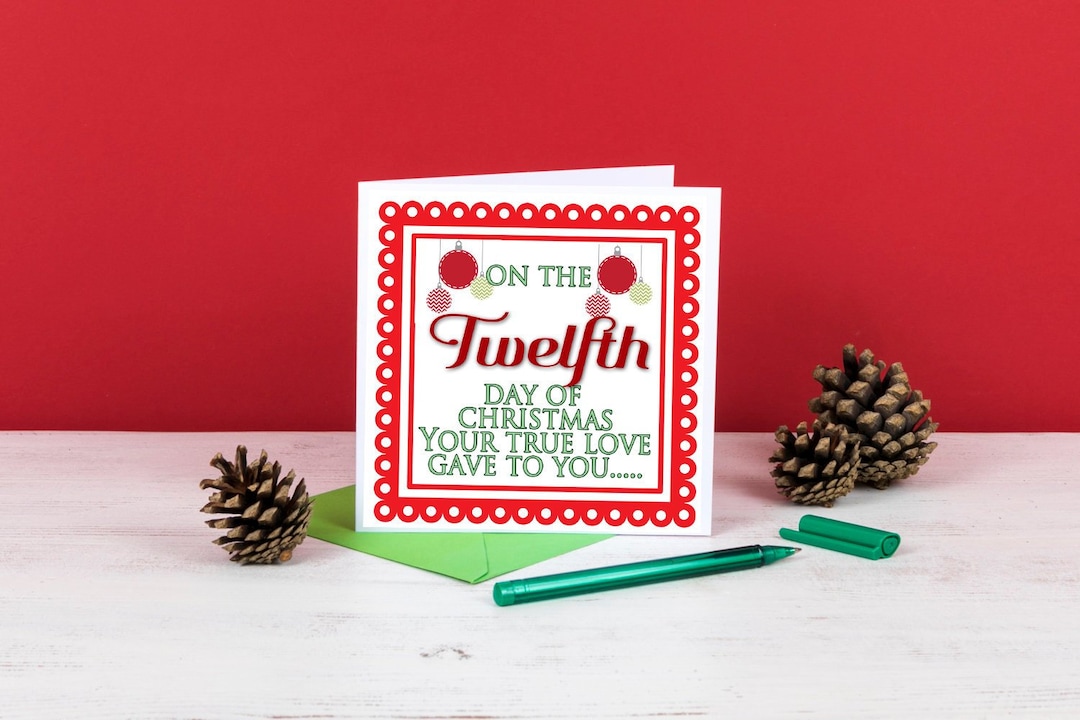 Twelve Days of Christmas Card Set, Cards for the Twelve Days of ...