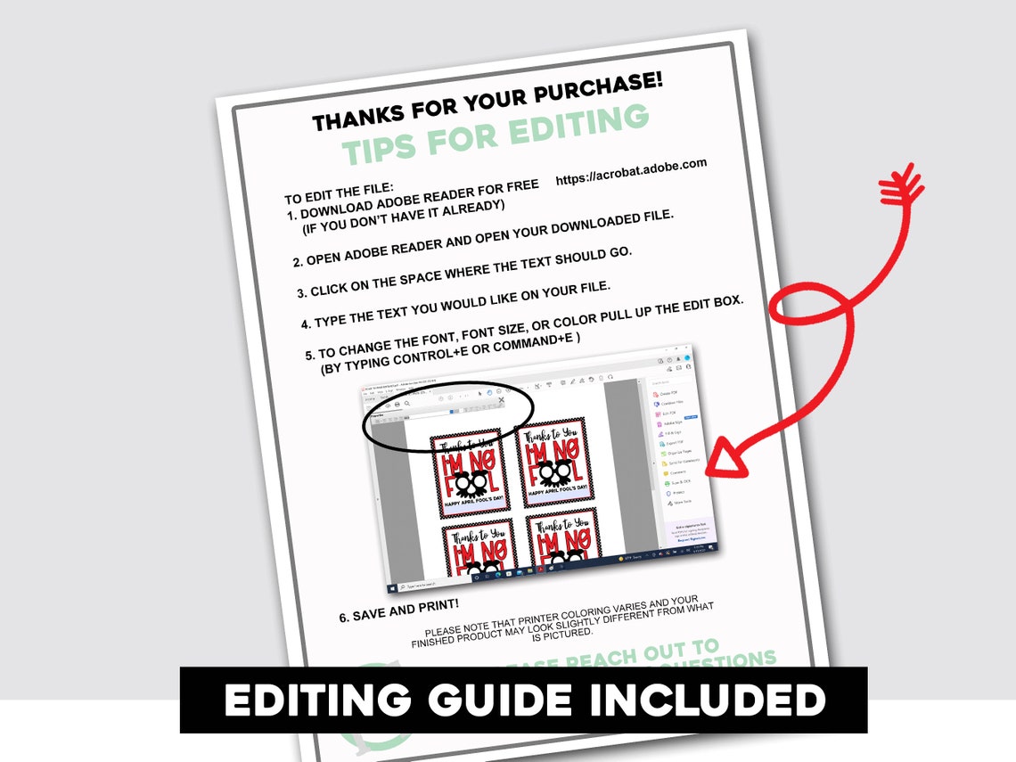 April Fools' Day Teacher Gift, Teacher Gift for April Fools, Thanks to ...