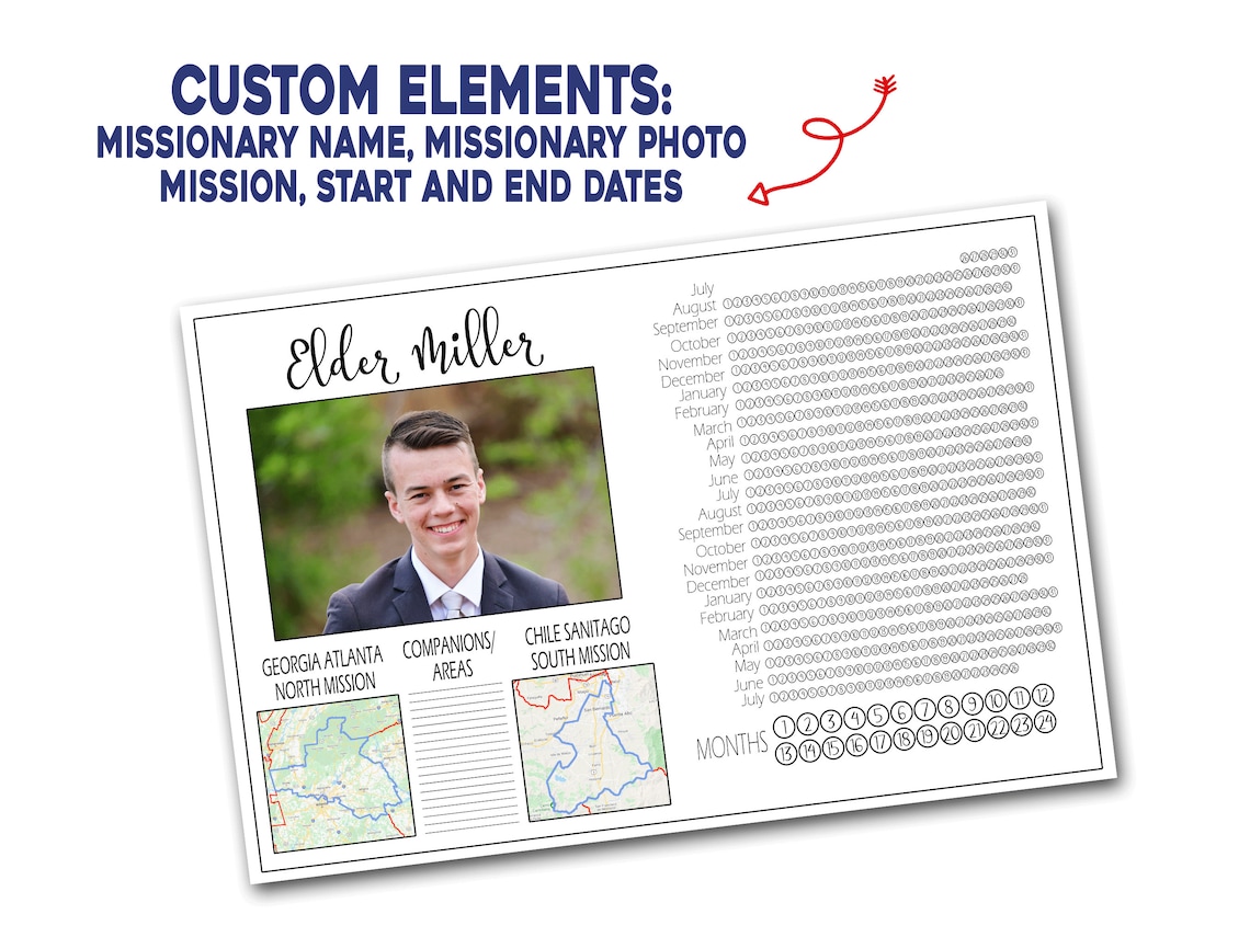 Mission Countdown Poster LDS Mission Countdown Latter Day - Etsy