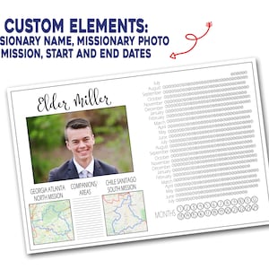 Mission Countdown Poster, LDS Mission Countdown, Latter Day Saint ...