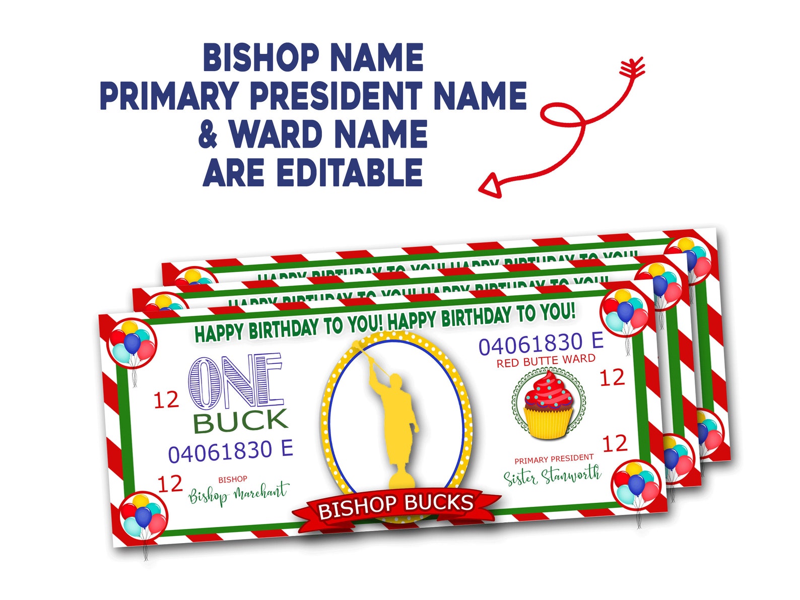 Bishop Bucks Primary Birthday Gift LDS Primary Birthday - Etsy