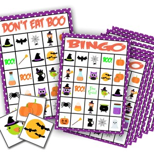 Halloween Bingo and Don't Eat Boo Combo Pack, Group Game, Class ...