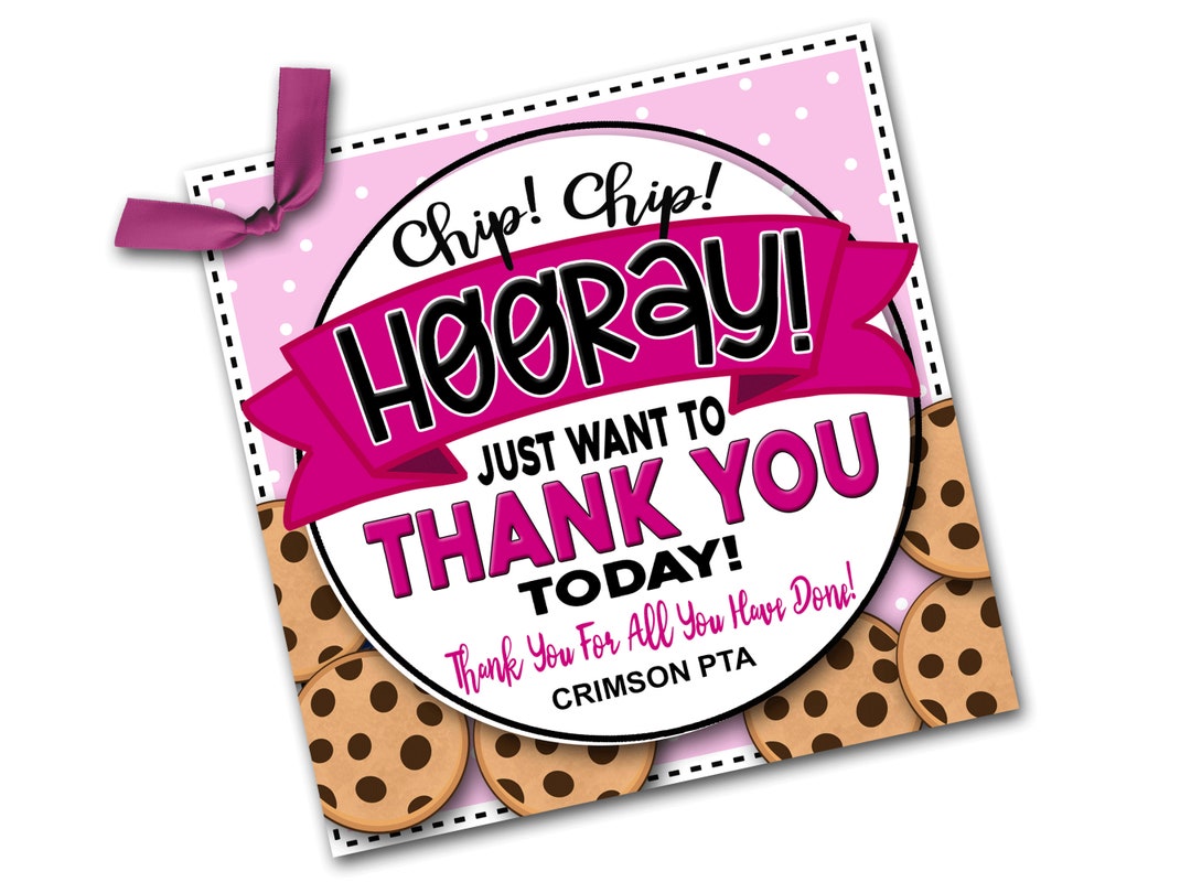 Thank You Treat Tag, Chip Chip Hooray We Just Want to Thank You Today ...