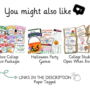 Halloween College Care Package, College Student Halloween Package, No ...