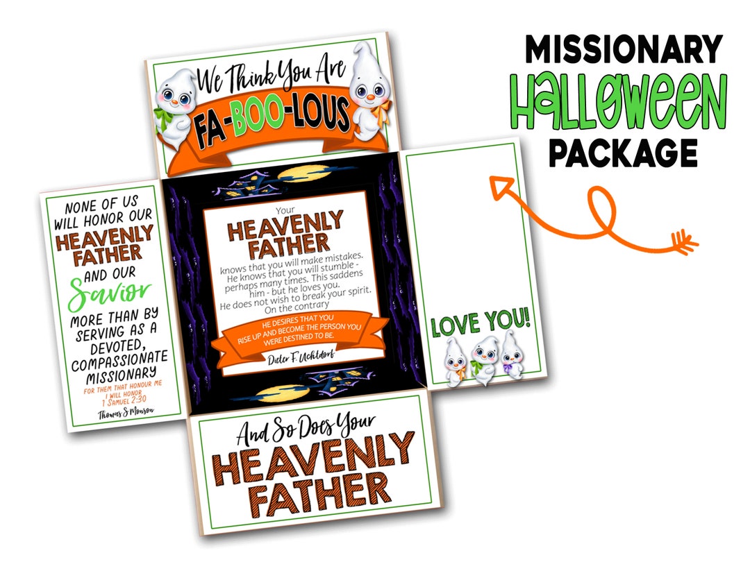 Missionary Halloween Package, Printable LDS Missionary Halloween ...