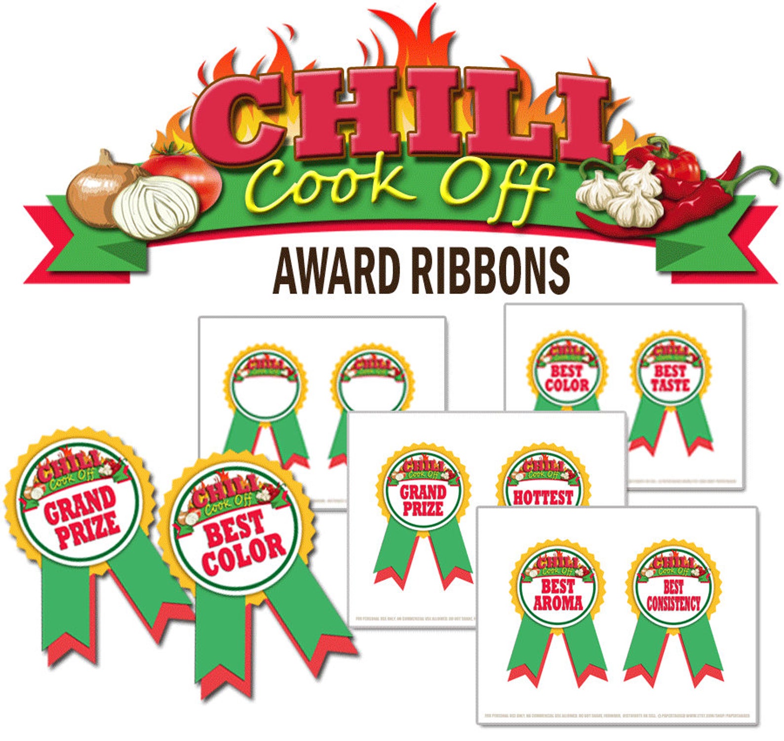 Chili Cook off Contest Forms Packet Chili Cook off Judges - Etsy