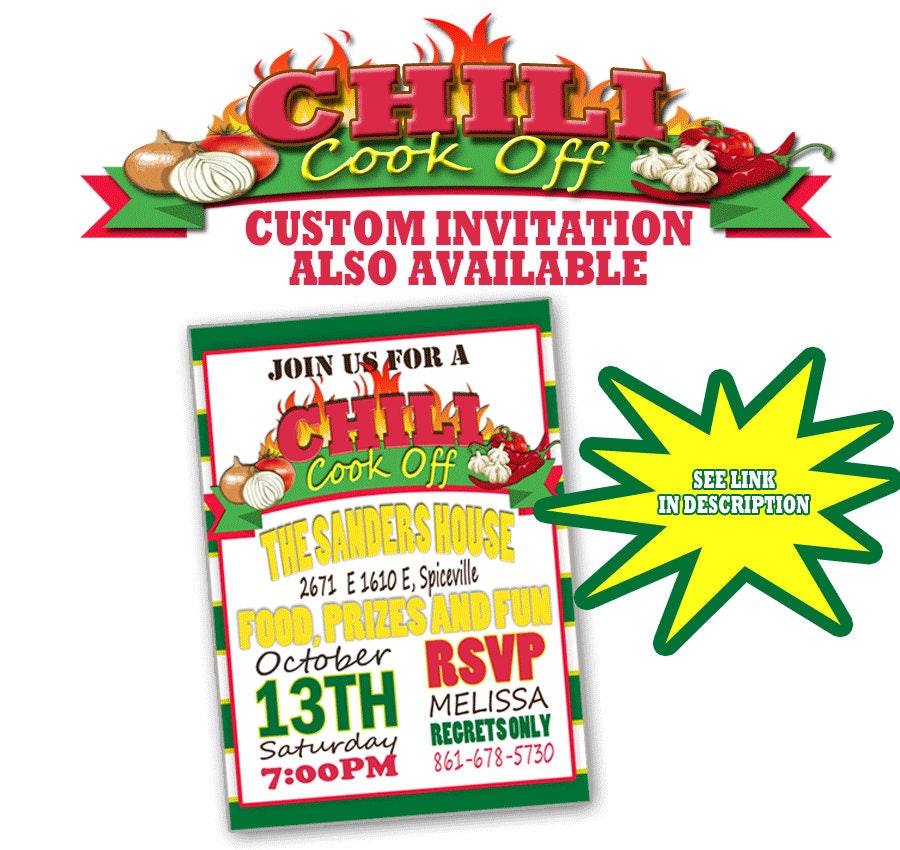 Chili Cook off Contest Forms Packet, Chili Cook off Judges Score Cards ...