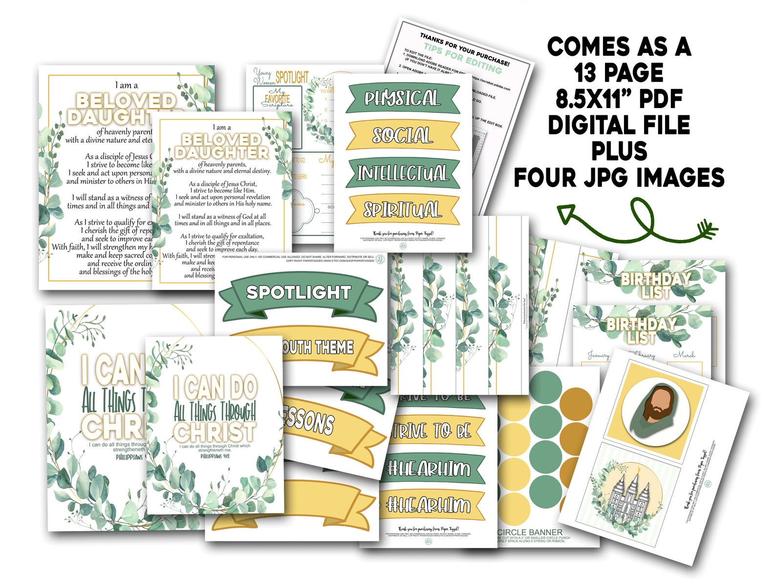 2023 Young Women Bulletin Board Kit LDS Young Women Theme I - Etsy