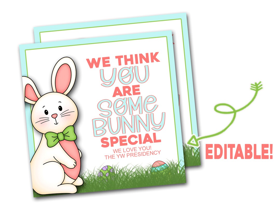 Easter Gift Tag, Some Bunny Special Gift Tag, PTA Easter Gift, LDS ...