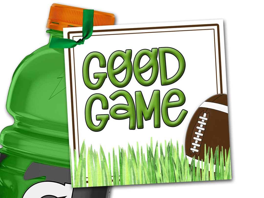Football Treat Tag, Football Good Luck Favor Tag, Good Game, Football ...