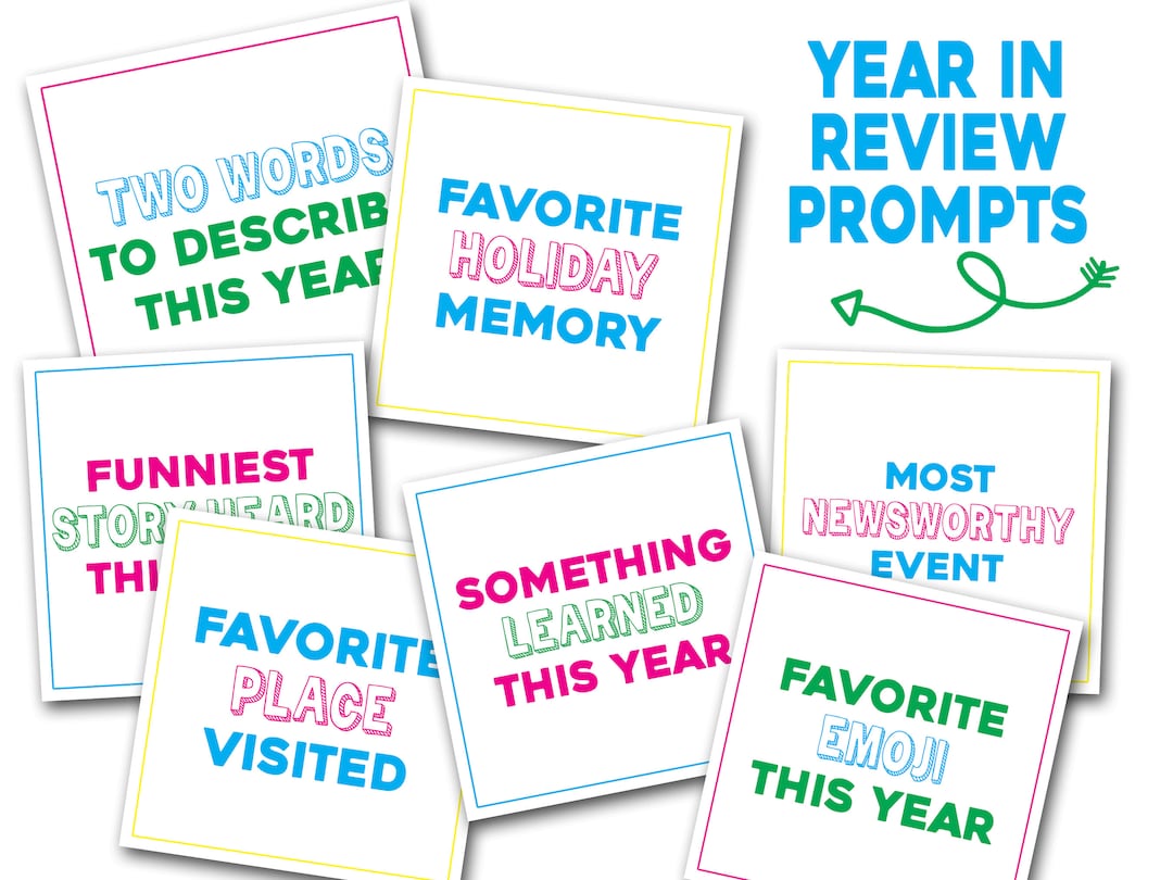 Year in Review Prompts, New Years Eve Activities, Family Friendly New ...
