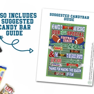 Football Coach Candy Gram Poster, Coaches Thank You Gift, Coach Gift ...