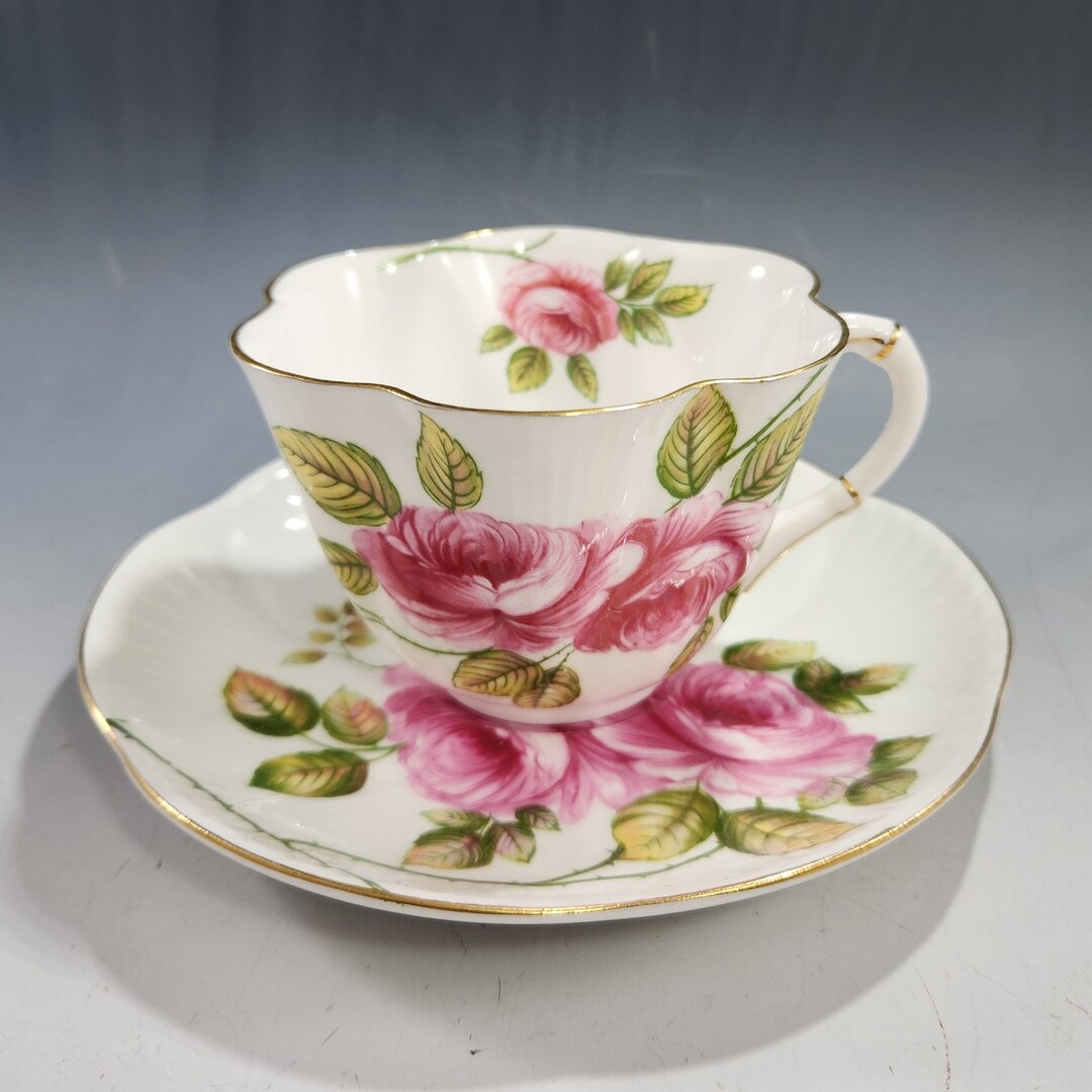 Shelley China Tea Cup & Saucer Rambler Rose / Rambling Rose Dainty ...