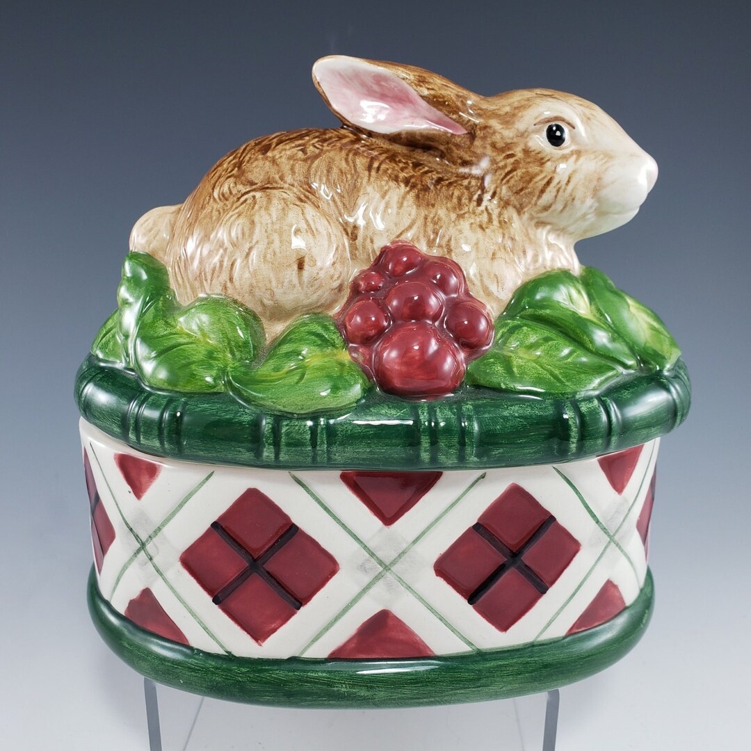 Noritake royal Hunt Collection Rabbit Candy Dish Jewelry Box Tartan ...