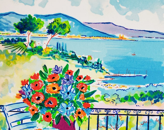 Jean Claude Picot Ltd Ed Print "le Balcon a Manelien" Signed Artist's ...