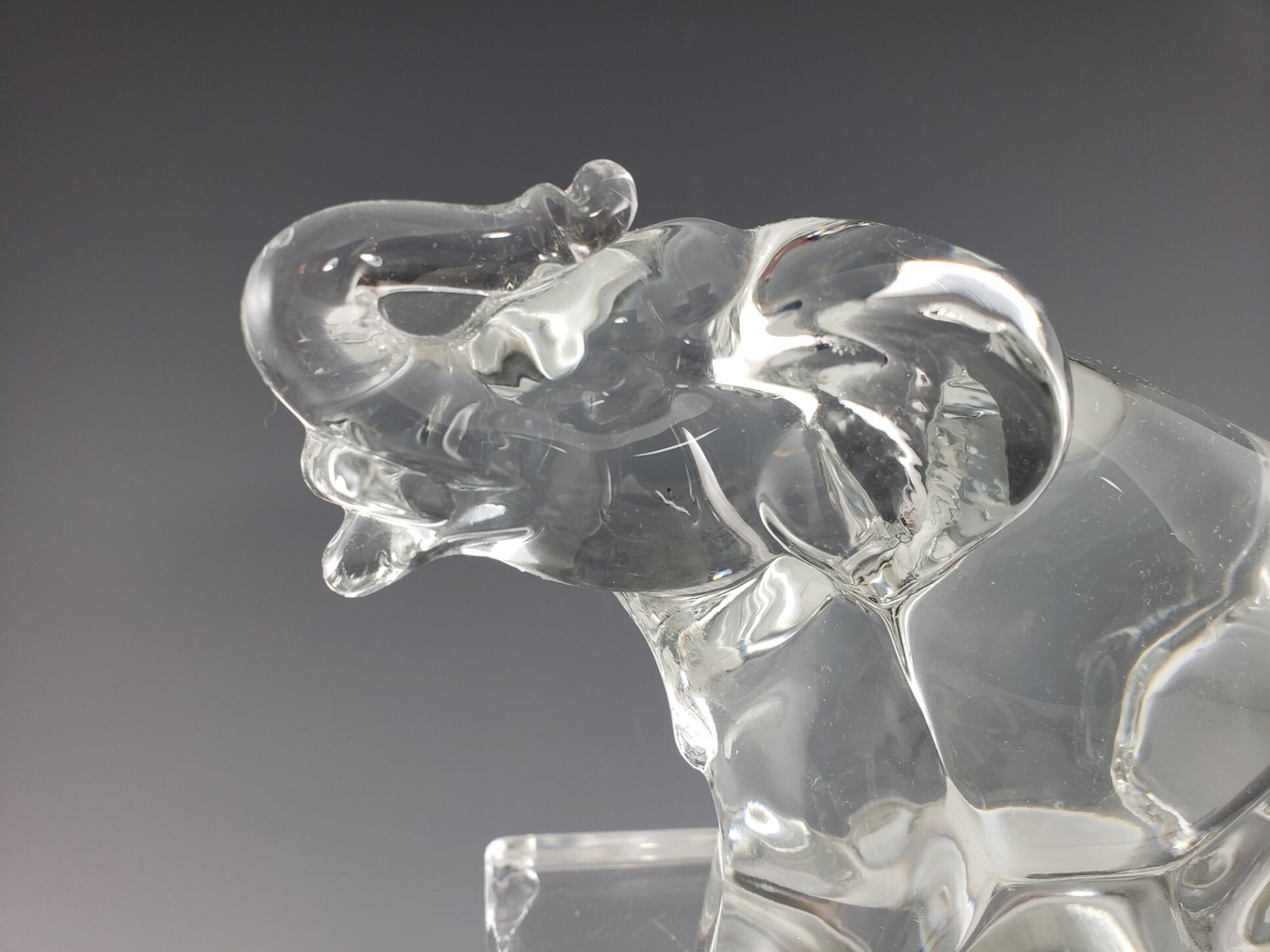 1940s New Martinsville / Viking Glass Elephant Bookends Raised | Etsy