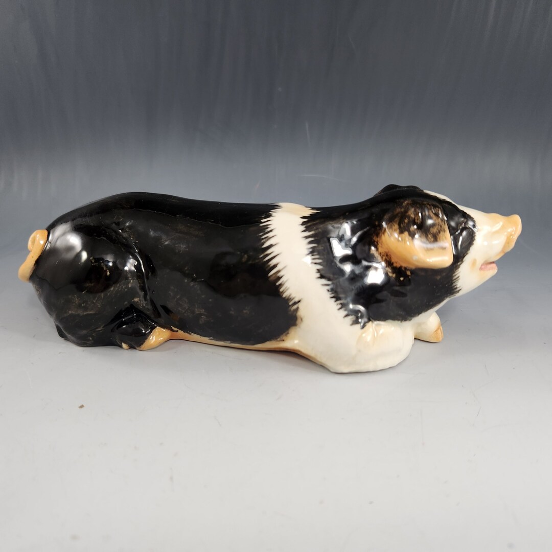 8" Pig Figurine the Townsends Ceramic Studio Hand Painted Pottery by ...