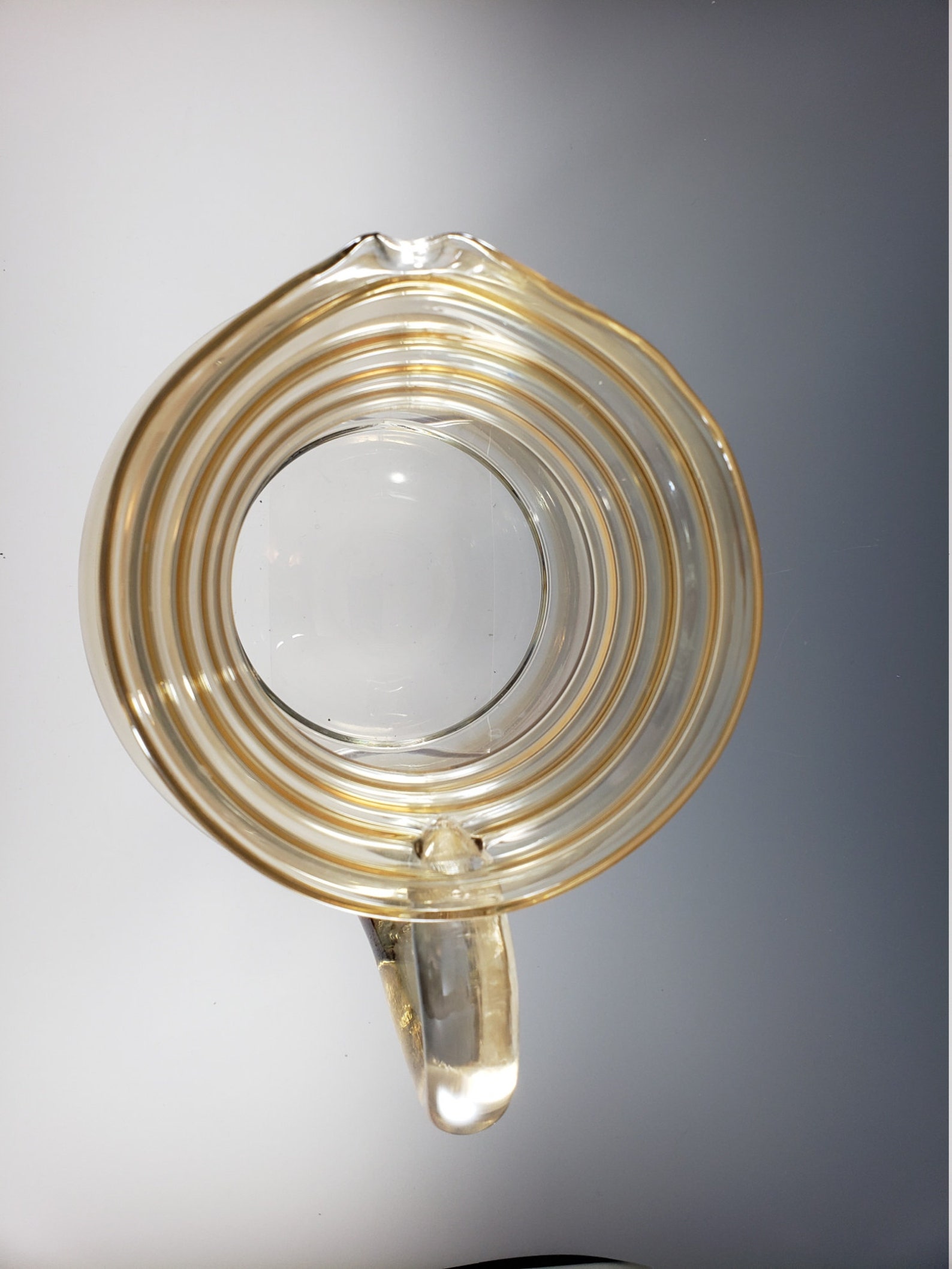 1930s Dunbar Flint Glass rings Pitcher in Topaz - Etsy