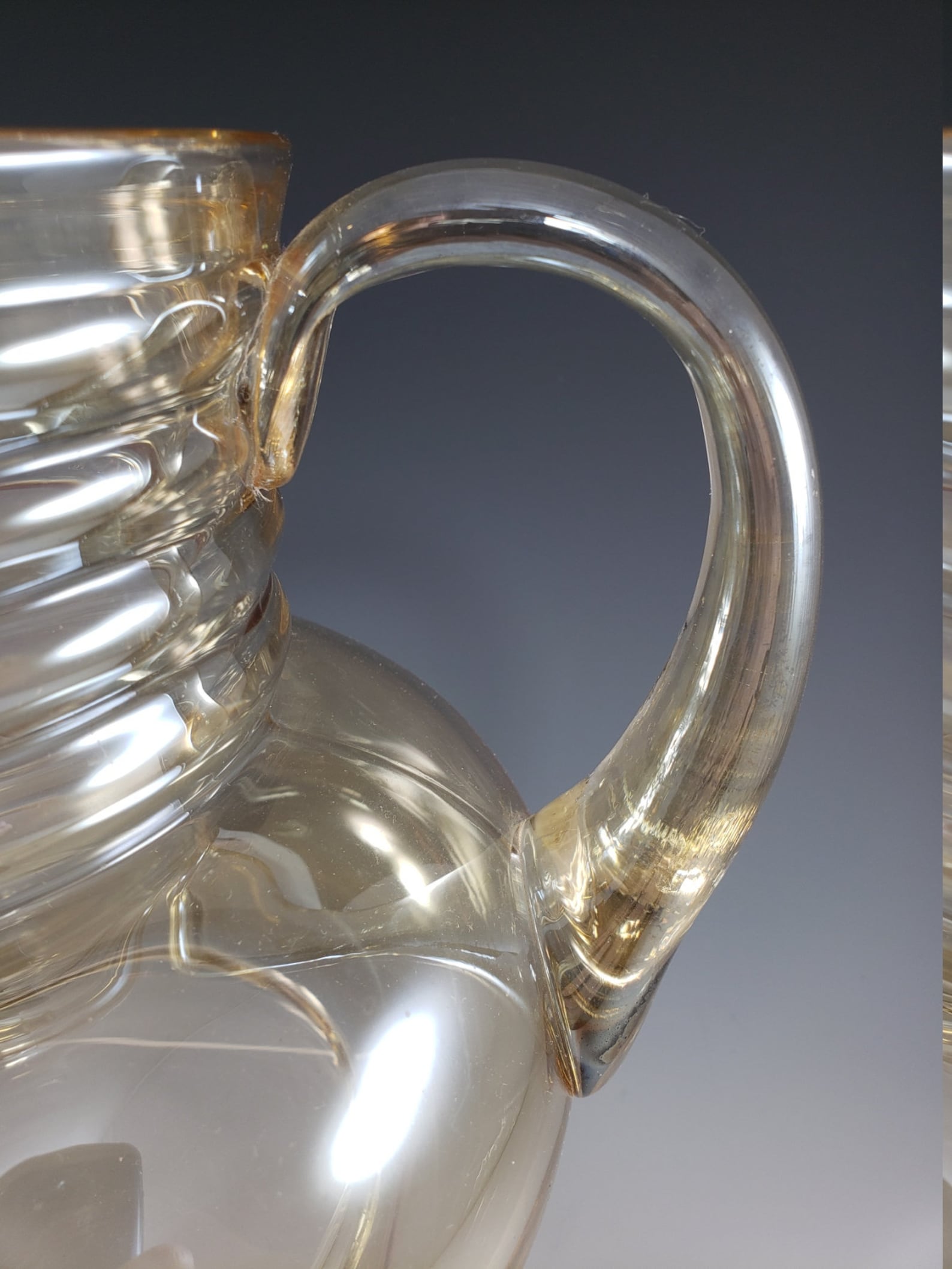 1930s Dunbar Flint Glass rings Pitcher in Topaz - Etsy