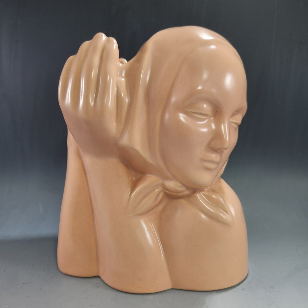 Catalina Island Pottery Head Vase 1930s Peasant Girl by Artist Dorr ...