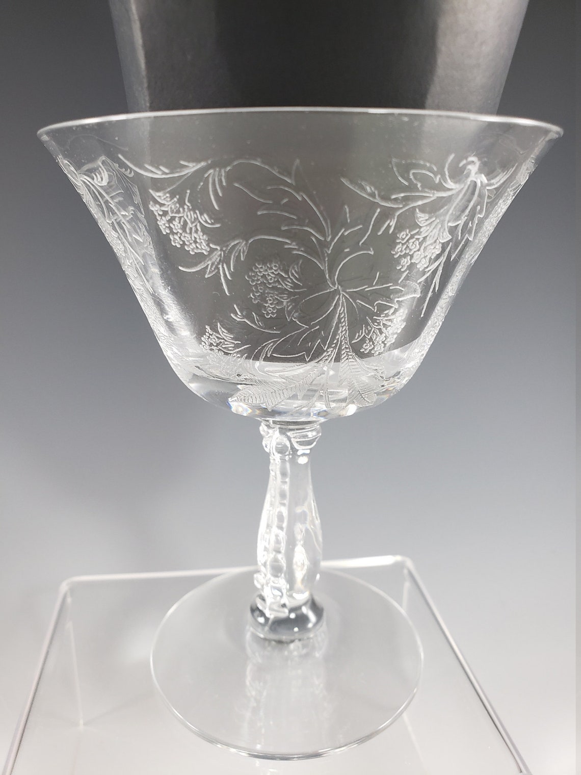 1950s Fostoria heather Etch Champagne Sherbet - Etsy UK