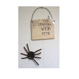 The ORIGINAL Web Site Wooden Sign-spider Web-internet-computer - Etsy