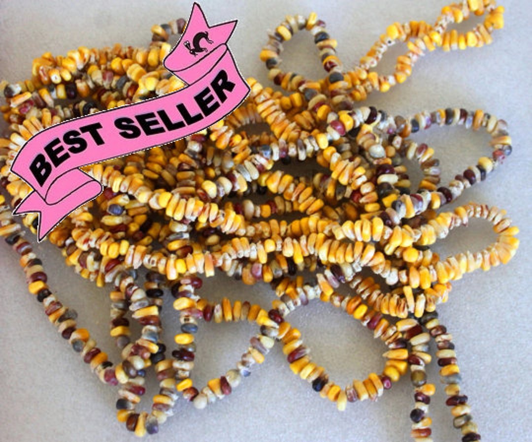 Natural Colored Indian Corn Necklace UNDYED Non GMO Powwow - Etsy