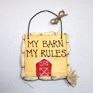My Barn My Rules Wooden Sign-country-cowboy-cowgirl-rodeo-vaquero ...