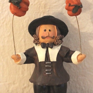 Pair of Vintage Resin Pilgrim Statues-thanksgiving-mayflower-feast ...