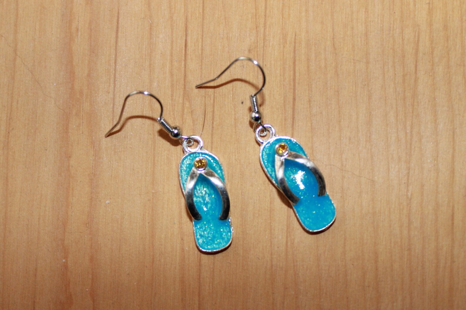 Flip Flops With Gems Dangle Earrings Zories Zory Sandals - Etsy
