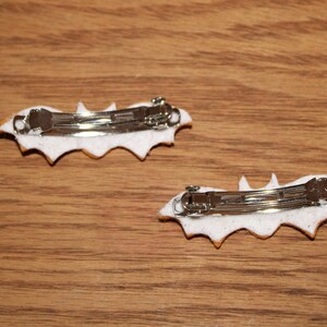 Pair of Cute Felt BAT Barrettes Hair Clips-hair Accessories Trick or ...