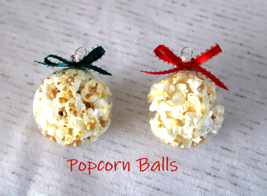 Individual Seamless GLASS Popcorn Ball Ornament-christmas Tree Bulb ...