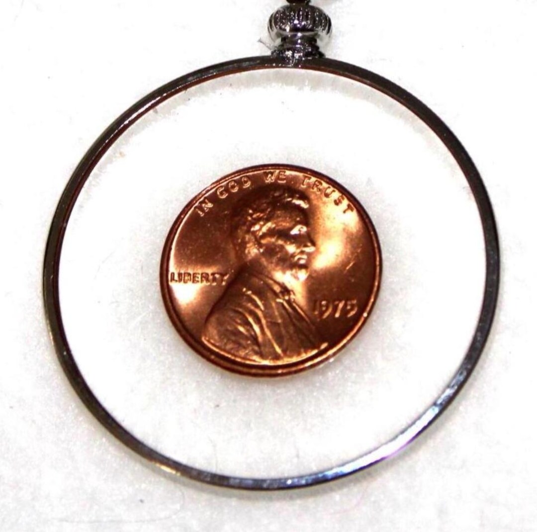 1975 PENNY Keychain-50 Year Old Coin-key Chain-keyring-key Ring-money ...