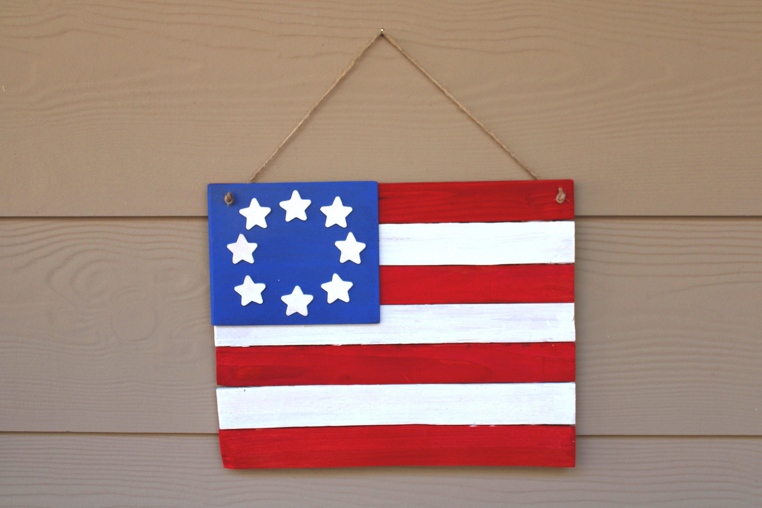Rustic Wooden American Flag-front Door Decor-wall Hanging-patriotic ...