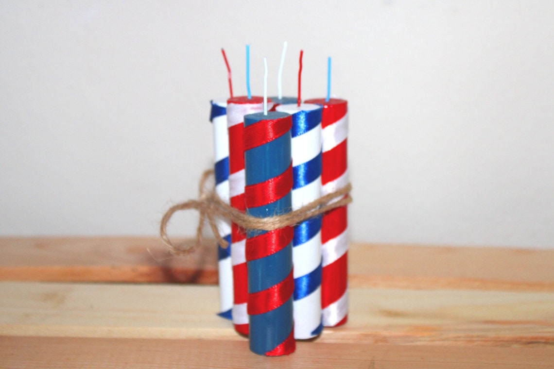 6 Wooden Firecracker Table Décor 4th of July Fourth - Etsy