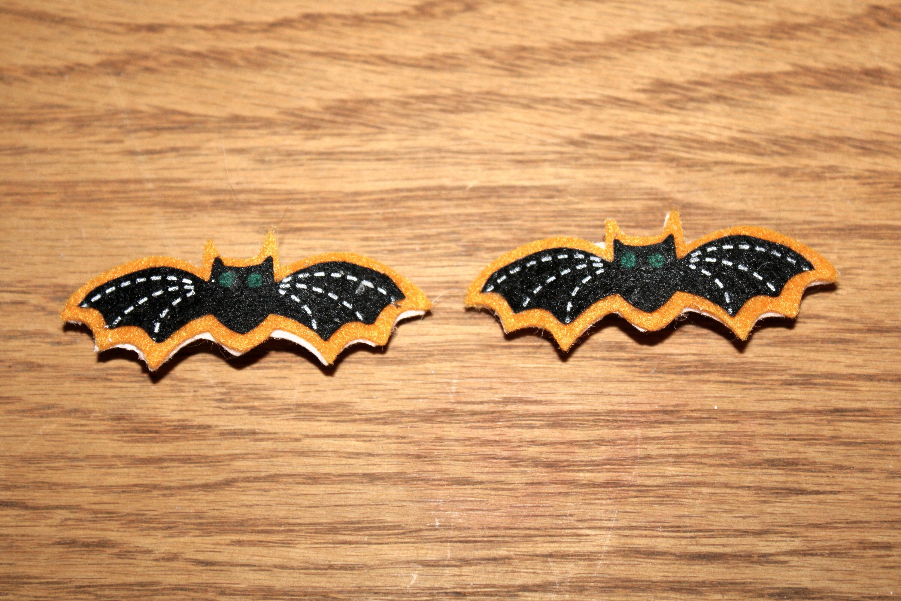 Pair of Cute Felt BAT Barrettes Hair Clips-hair Accessories - Etsy