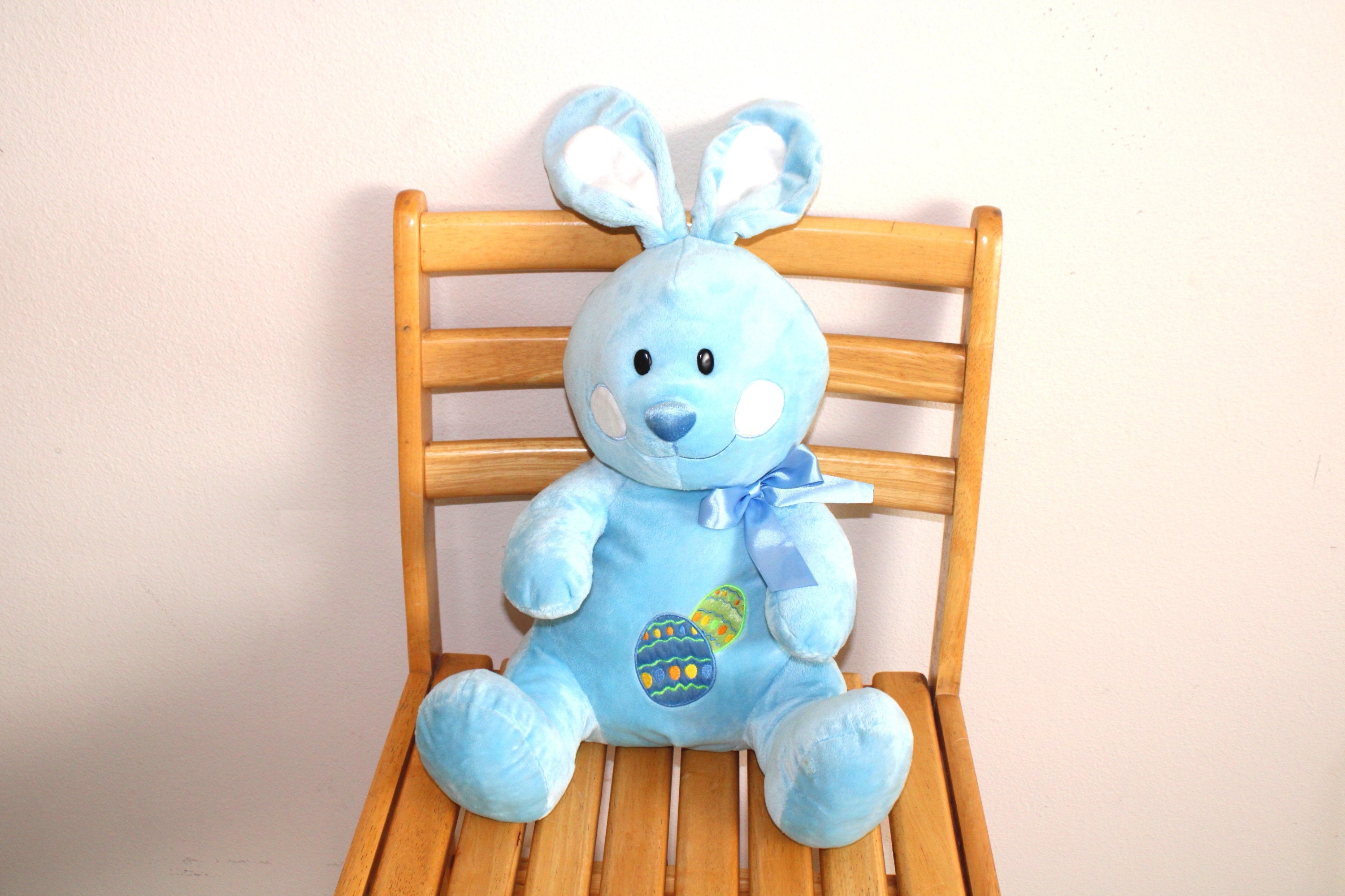 Vintage Blue Easter Bunny Stuffed Animal-brand New-plush-plushie-rabbit ...
