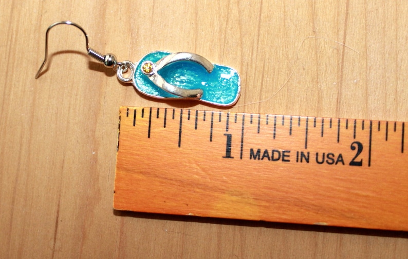 Flip Flops With Gems Dangle Earrings Zories Zory Sandals - Etsy