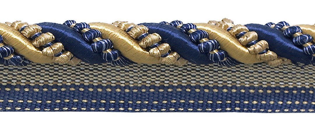 7/16" (1cm) Rope With Lip | Cord Trim (0716I2), Nautical Gold ...