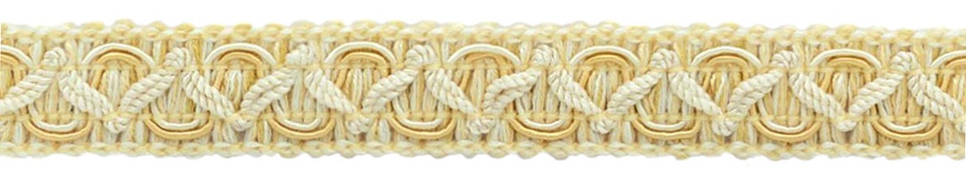 3/4" (1.5cm) Scroll Gimp Braid Trim, Vanilla Gold Multicolor #W94 ...