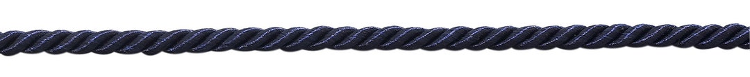 3/16" (0.5cm) Small Twisted 3-ply Rope Cord Trim # 0316NL, Dark Navy ...
