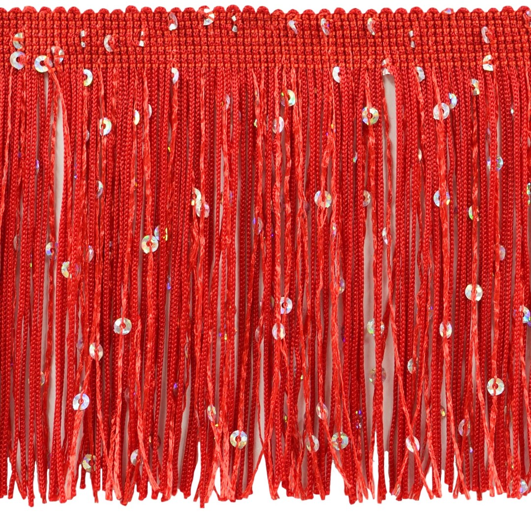 DÉCOPRO 4" (10cm) Sparkling Sequin Chainette Fringe Trim # CFS04 ...