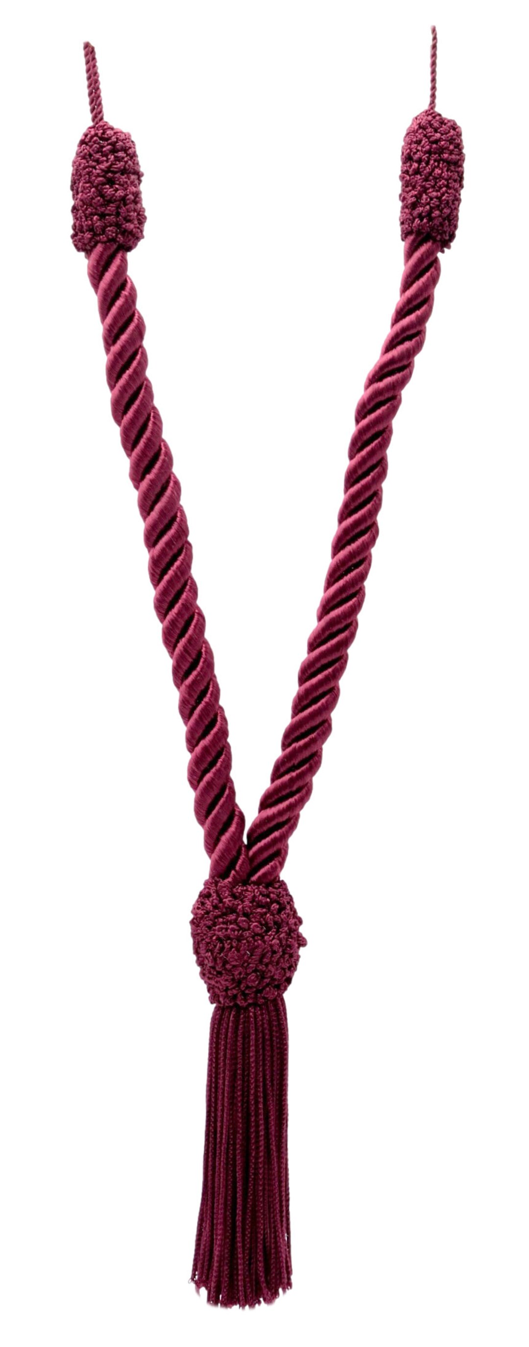 Small Curtain Tiebacks With Crown Tassel, Tassel Length 4, 17 Spread ...