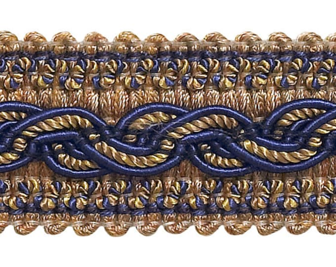 1 1/4 3cm Gimp Braid Trim, Navy Beige Blue Multicolor 5817 navy Blue ...