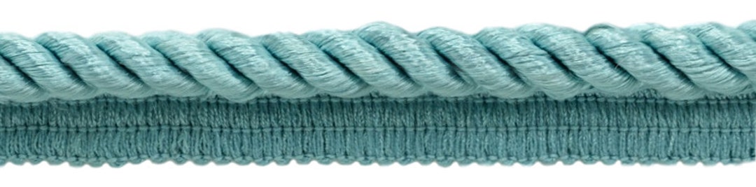 Large Light Aqua Blue 3/8 Inch Basic Trim Cord With Lip, Sold by the ...