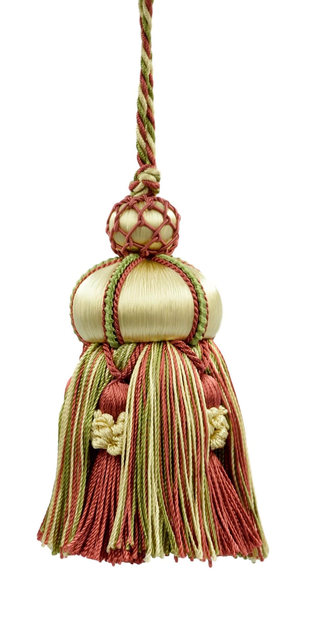 DÉCOPRO 4" (10cm) Key Tassel, 3 1/2" (8.5cm) Loop, Accented With Crown ...