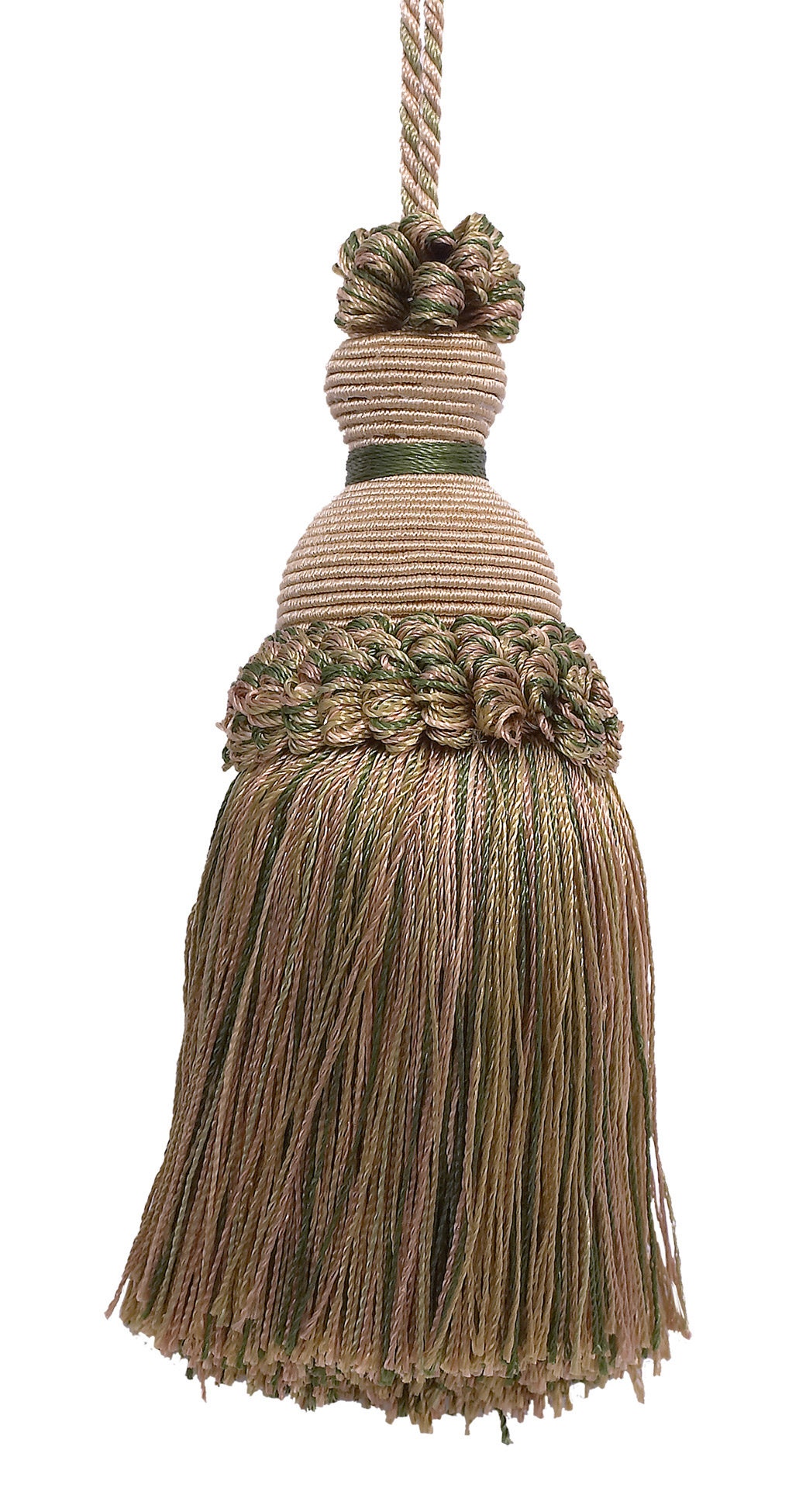 Decorative 5" Key Tassel, Olive Green, Champagne Imperial II Collection ...