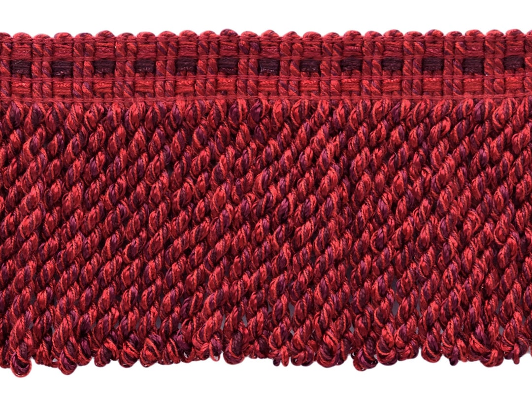 3" (7.5cm) Long Bullion Fringe Trim, Wine Medley Red Multicolor #VNT12 ...