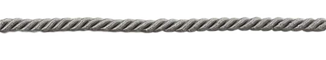 3/16" (0.5cm) Small Twisted 3-ply Rope Cord Trim # 0316NL, Silver Grey ...